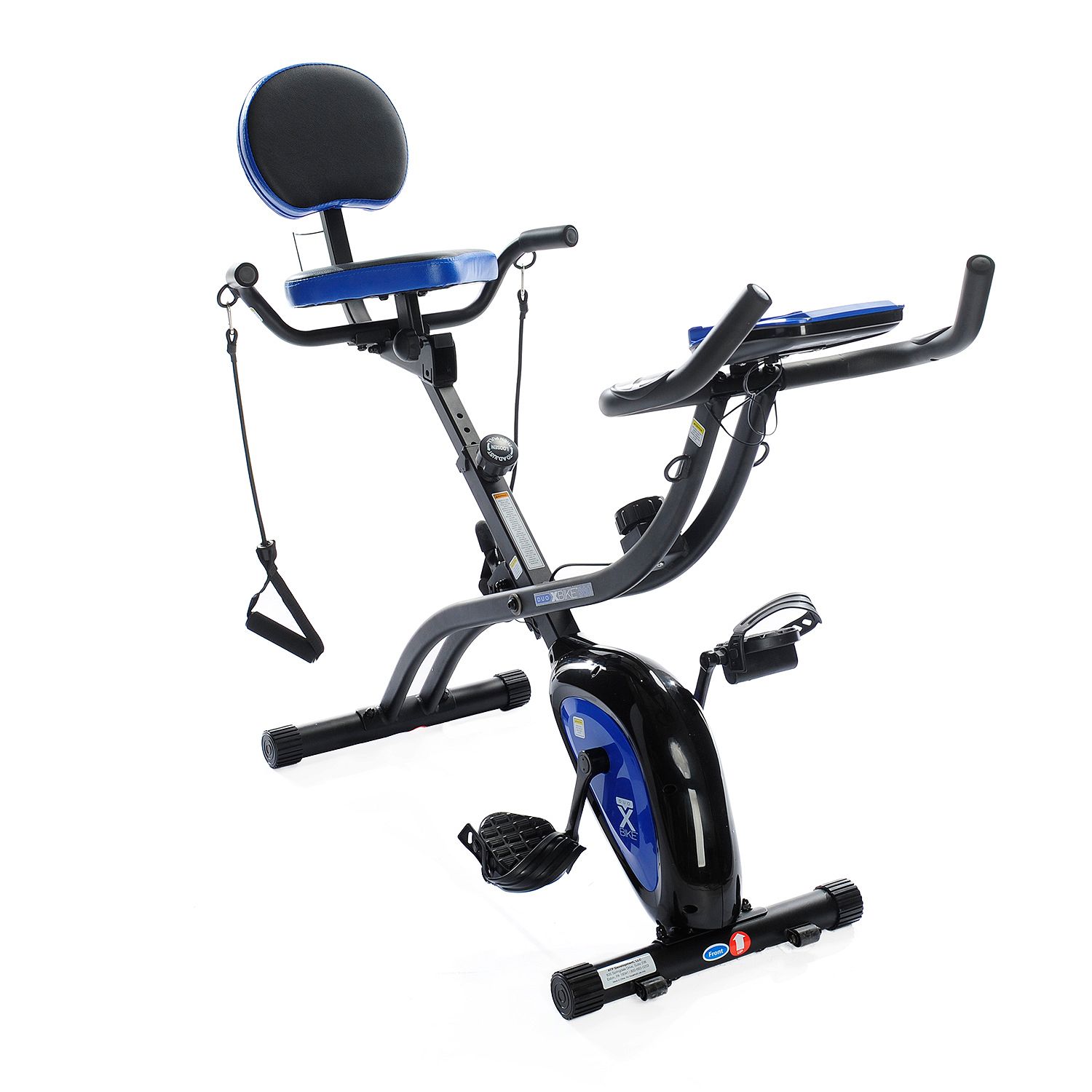 (ShopHQ) Duo X-Bike Recumbent & Upright Foldable Exercise Bike w ...
