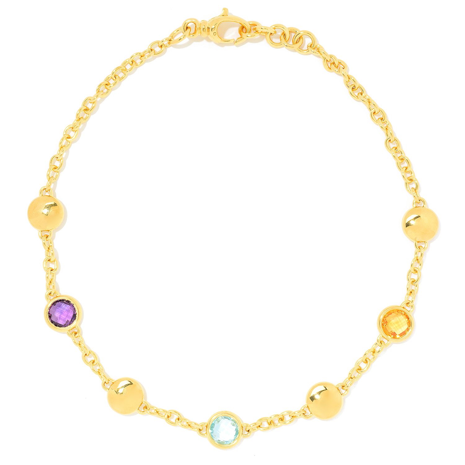 (ShopHQ) Stefano Oro Gold Necklace, Viale18K® Bracelet, or Lambert Chen 24K Stud Earrings ...