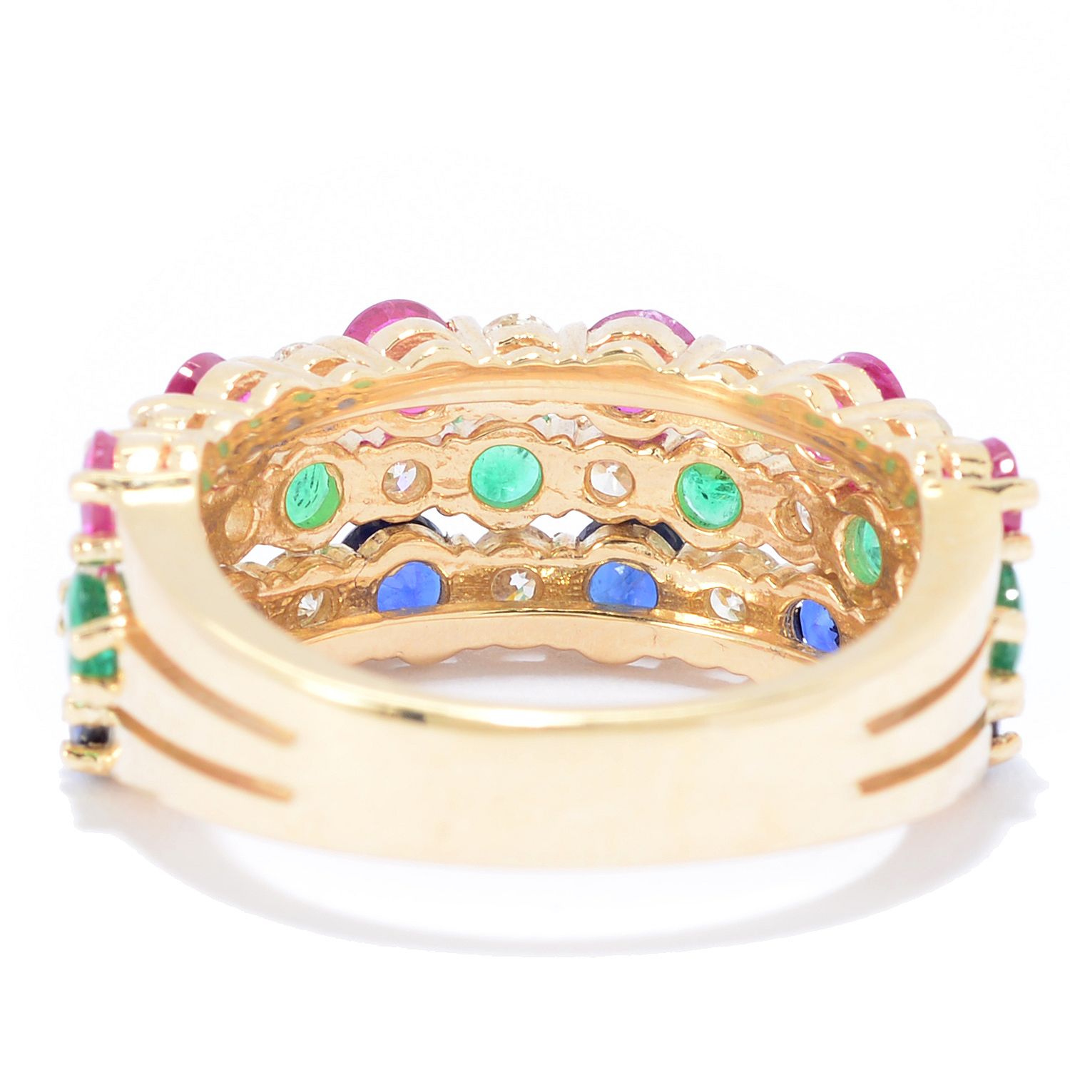 (ShopHQ) EFFY "Precious" 14K Gold 3.17ctw Emerald, Ruby, Sapphire ...