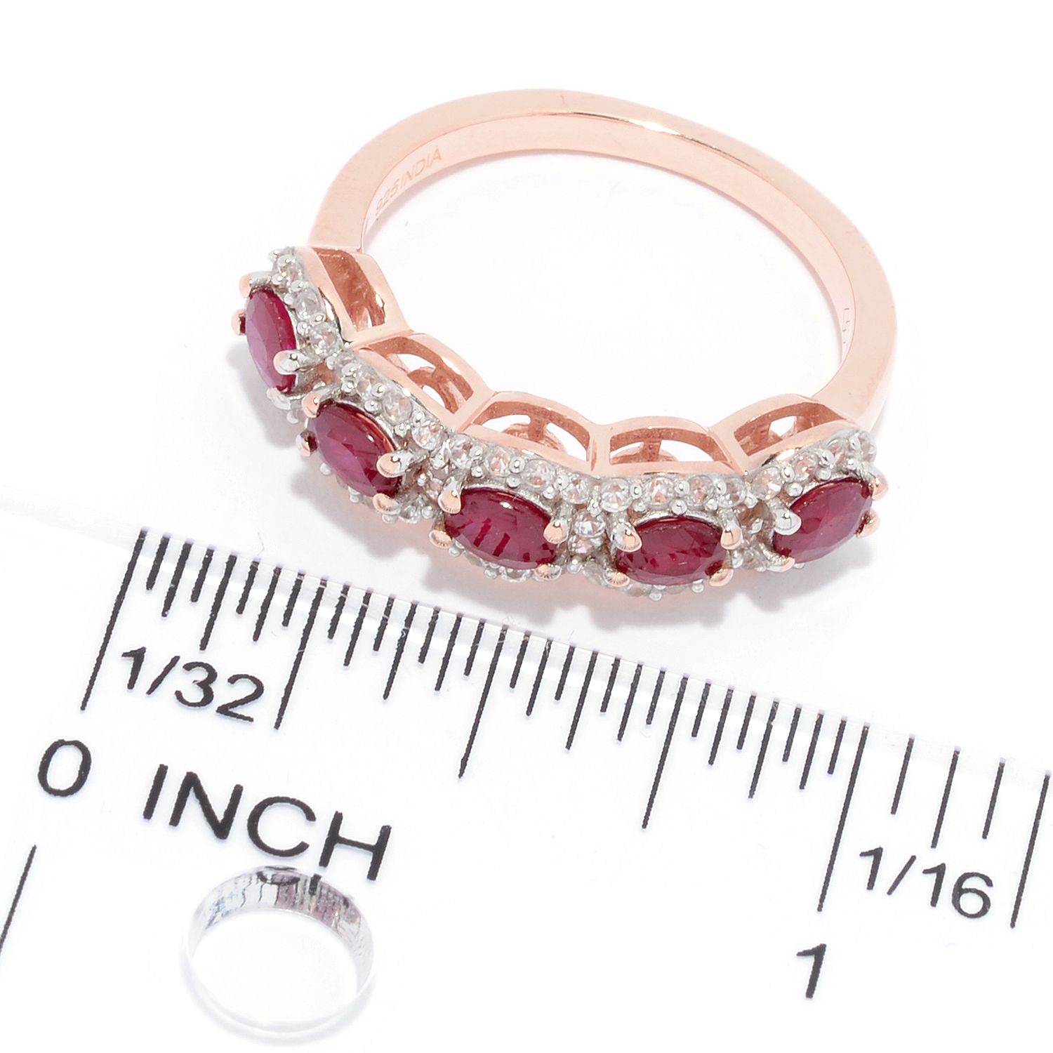 (ShopHQ) Gem Treasures® Sterling Silver Choice of Ruby or Sapphire 5 ...