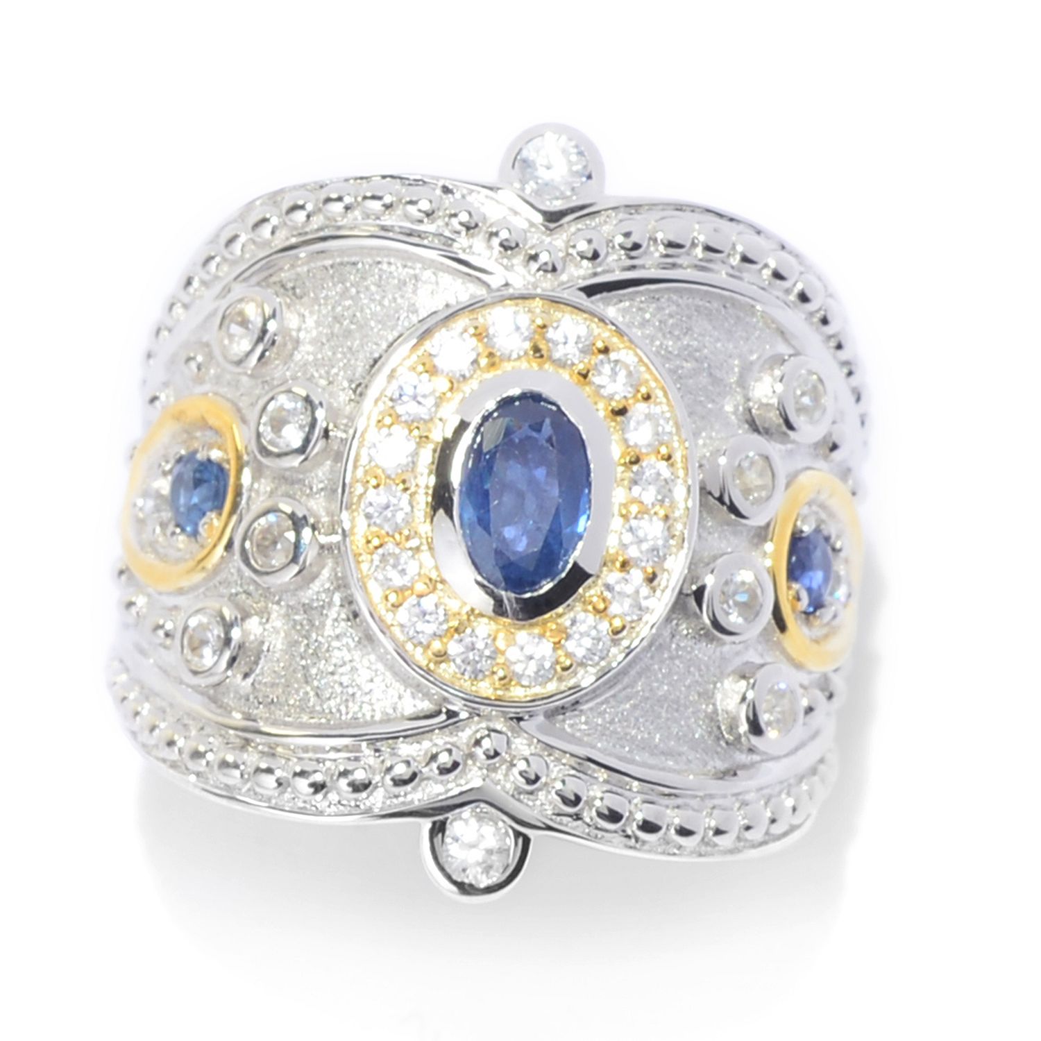 (ShopHQ) Dallas Prince Sterling Silver Choice of Blue or Pink Sapphire ...