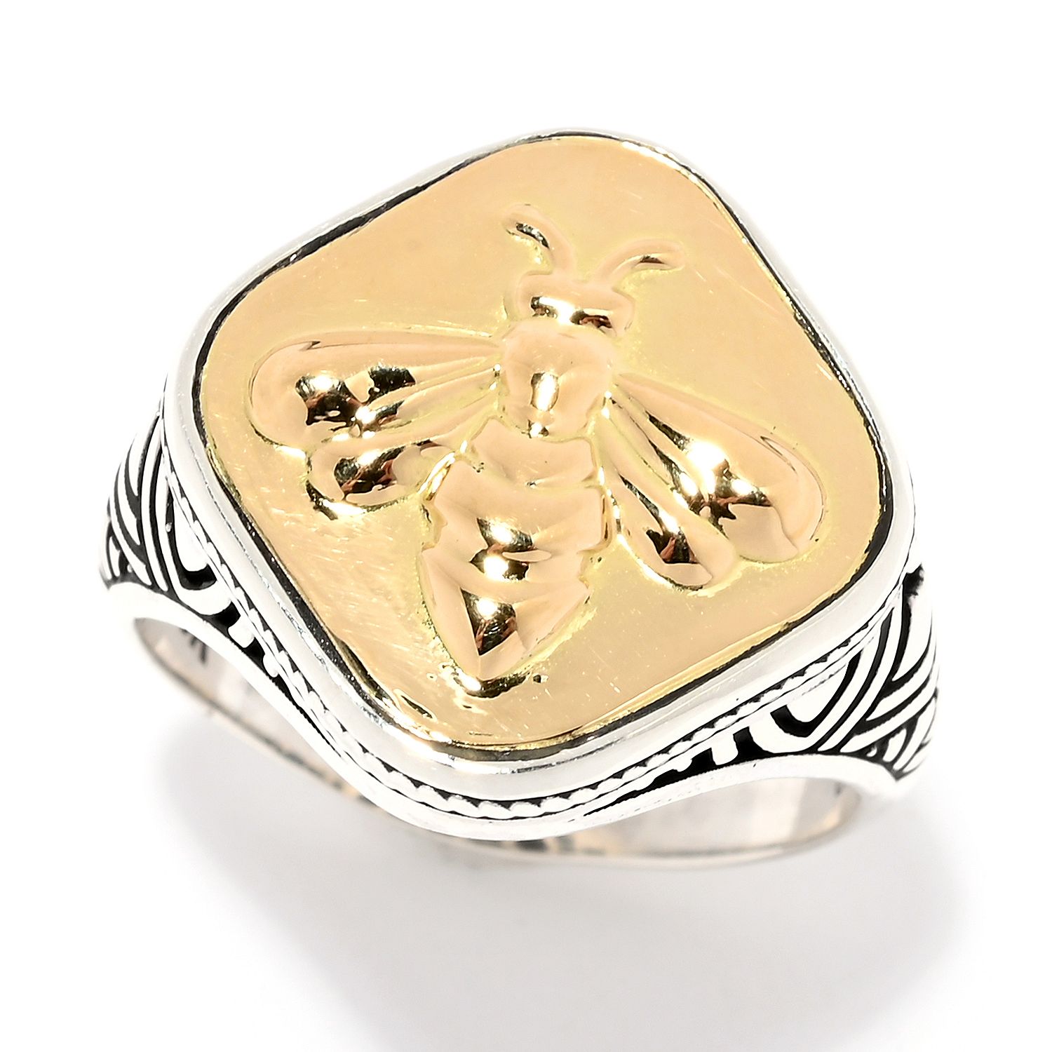 (ShopHQ) Artisan Silver by Samuel B. 18K Gold Accented Balinese ...