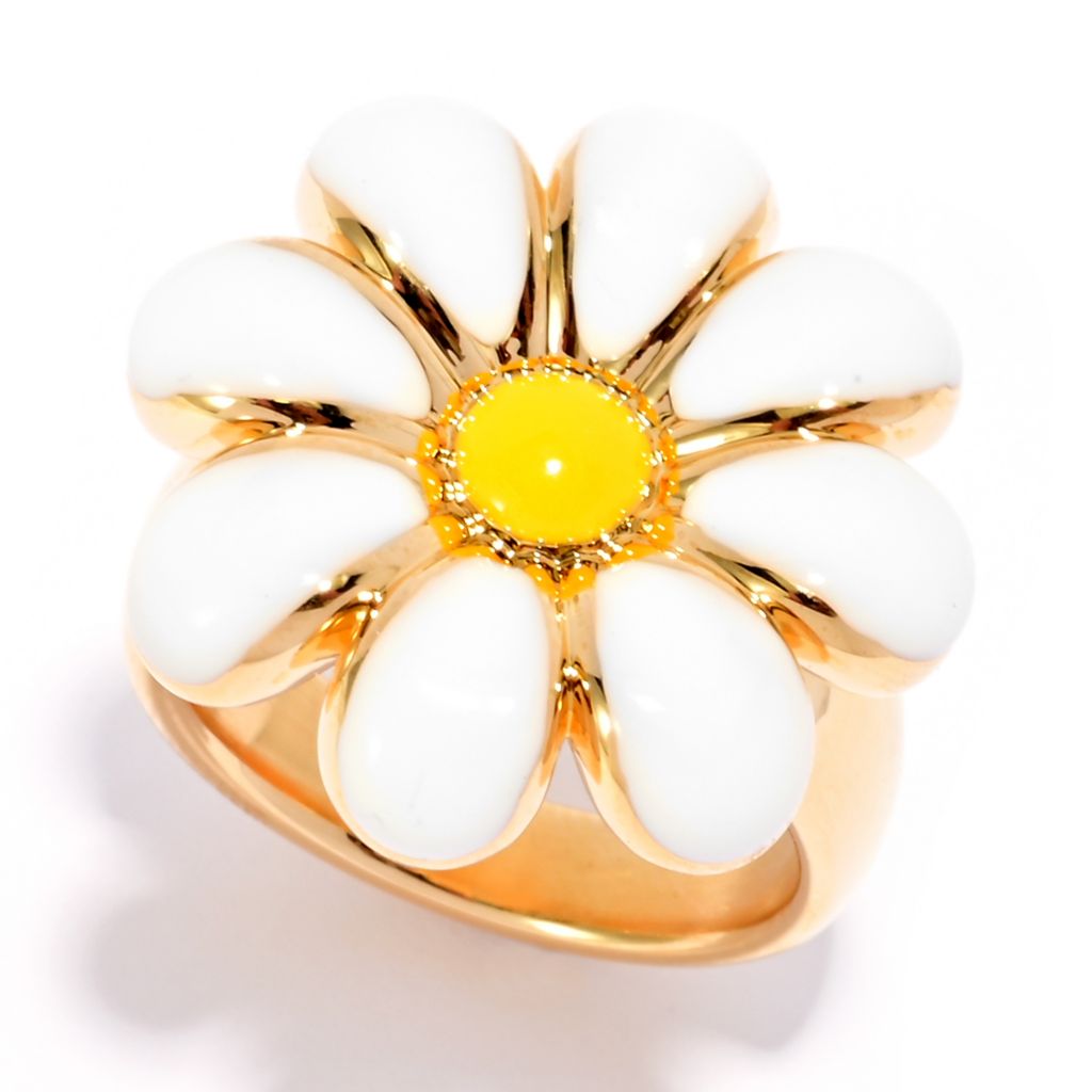 Enamel daisy ring store