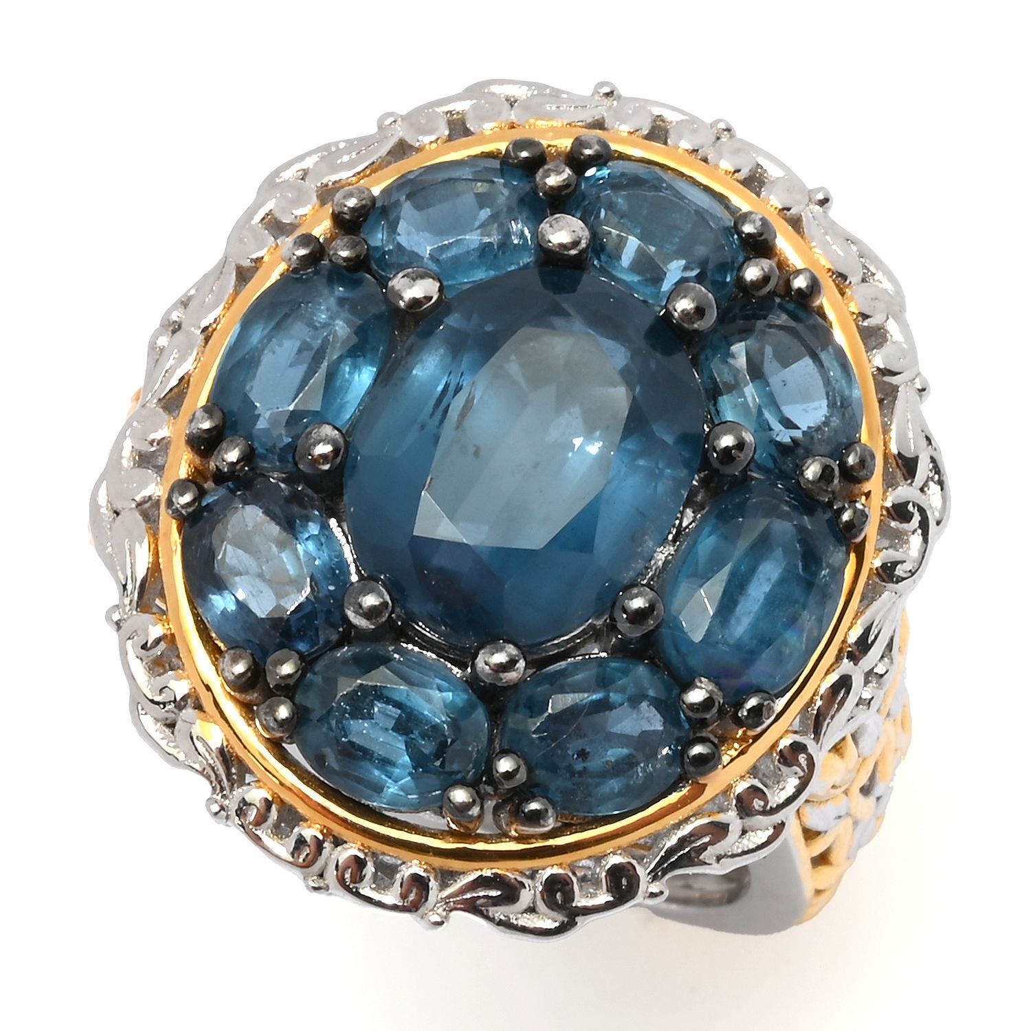 (ShopHQ) Gems en Vogue 18K Gold Accented Choice of Style Teal Kyanite ...