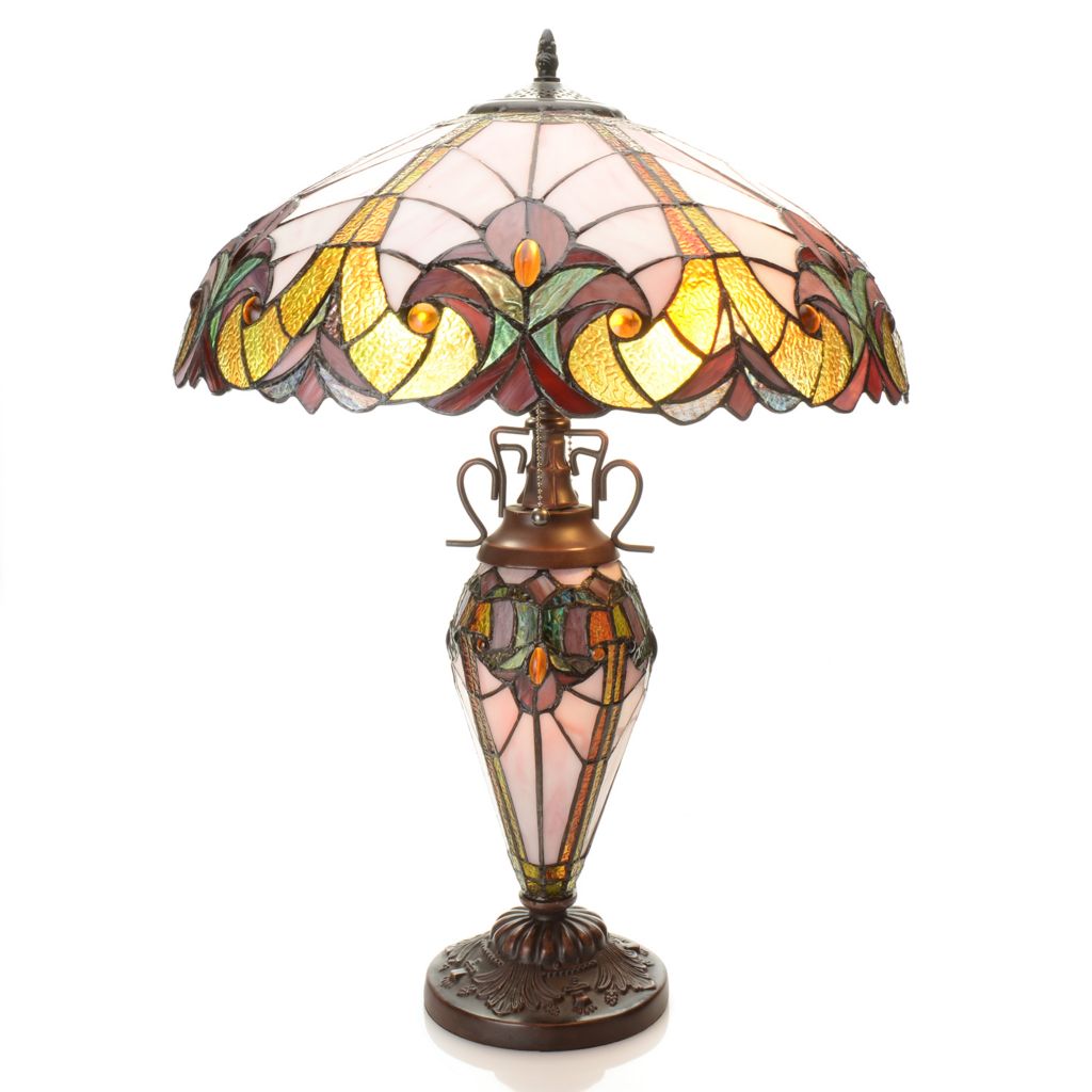 Tiffany Style Halston Lamp Spice August Grove® 52"W Ummuhan 5 Blade
