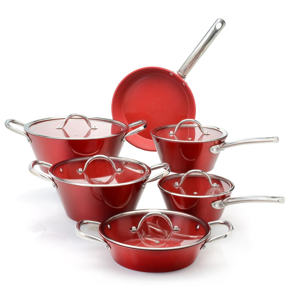 (ShopHQ) English Kitchen Windsor Titanium Ceramic Nonstick 11-Pc ...