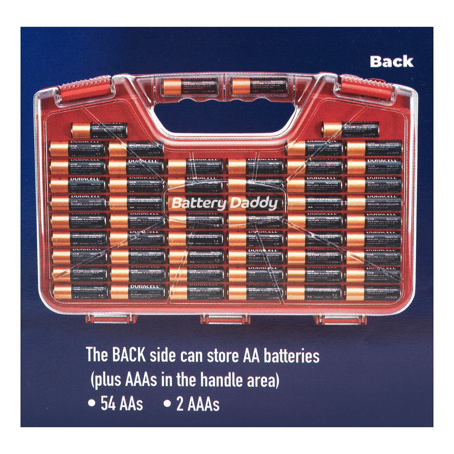 (ShopHQ) Battery Daddy 13.5" Battery Storage Case & Organizer w/ Built ...