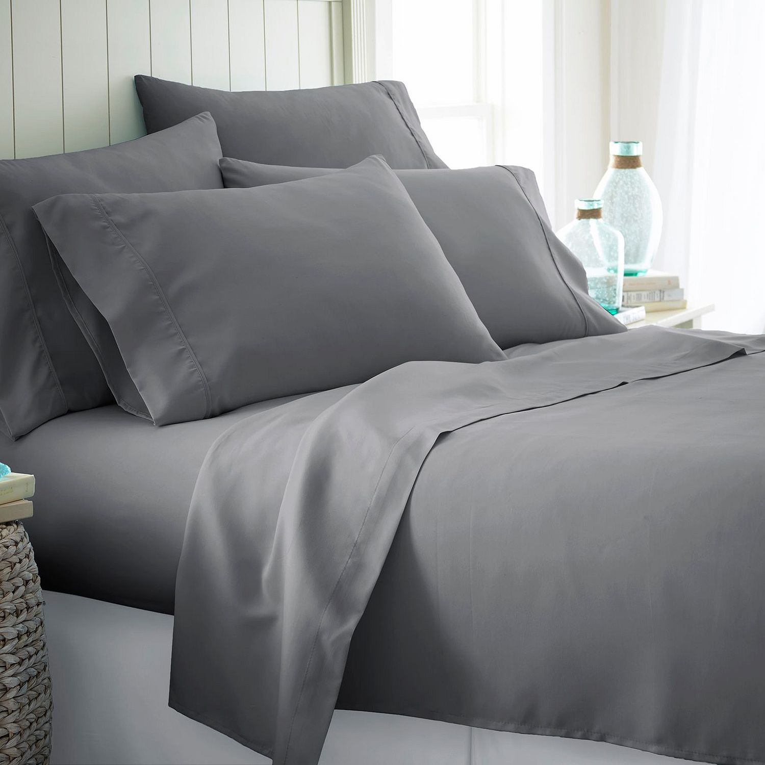 (ShopHQ) Home Collection Luxury Ultra Soft 6-Piece Solid Sheet Set ...