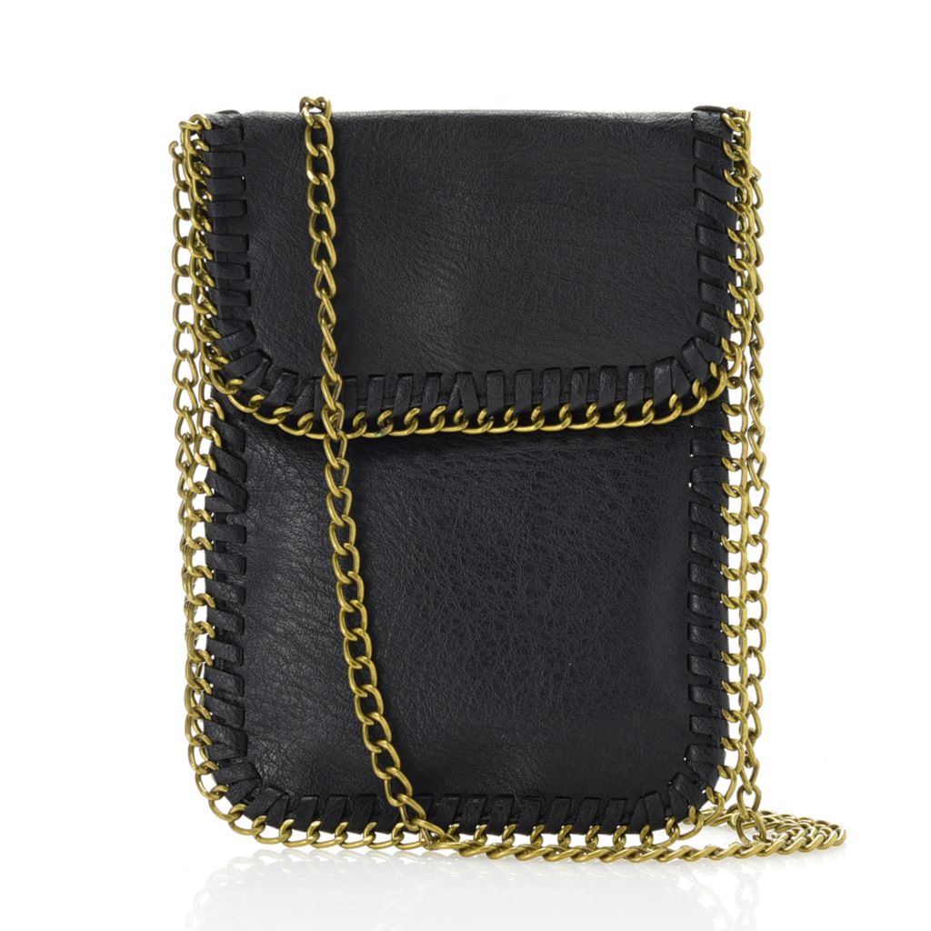 Muse Royale Chain Detailed Flap-Over Crossbody Mini Bag - ShopHQ.com
