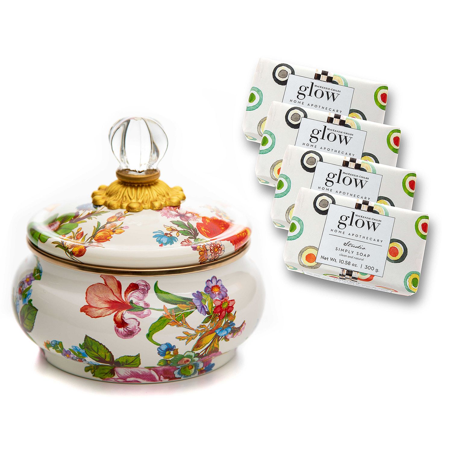 (ShopHQ) MacKenzie-Childs Squashed Pot & Set of 4 Studio Soap Bars ...