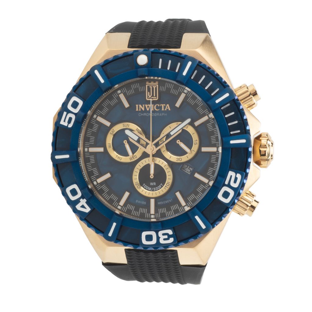 Invicta Jason Taylor 60mm Swiss Quartz Chronograph Strap Watch - ShopHQ.com