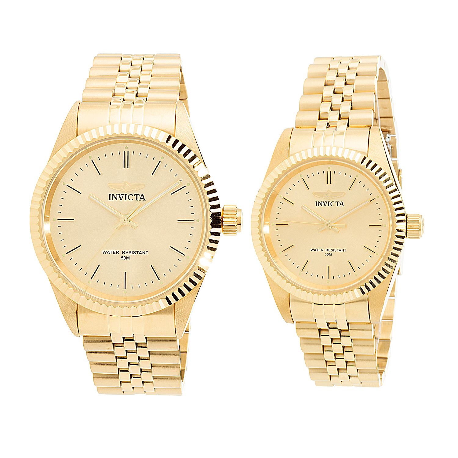 (ShopHQ) Invicta Set of 2 Specialty Quartz Stainless Steel Bracelet ...