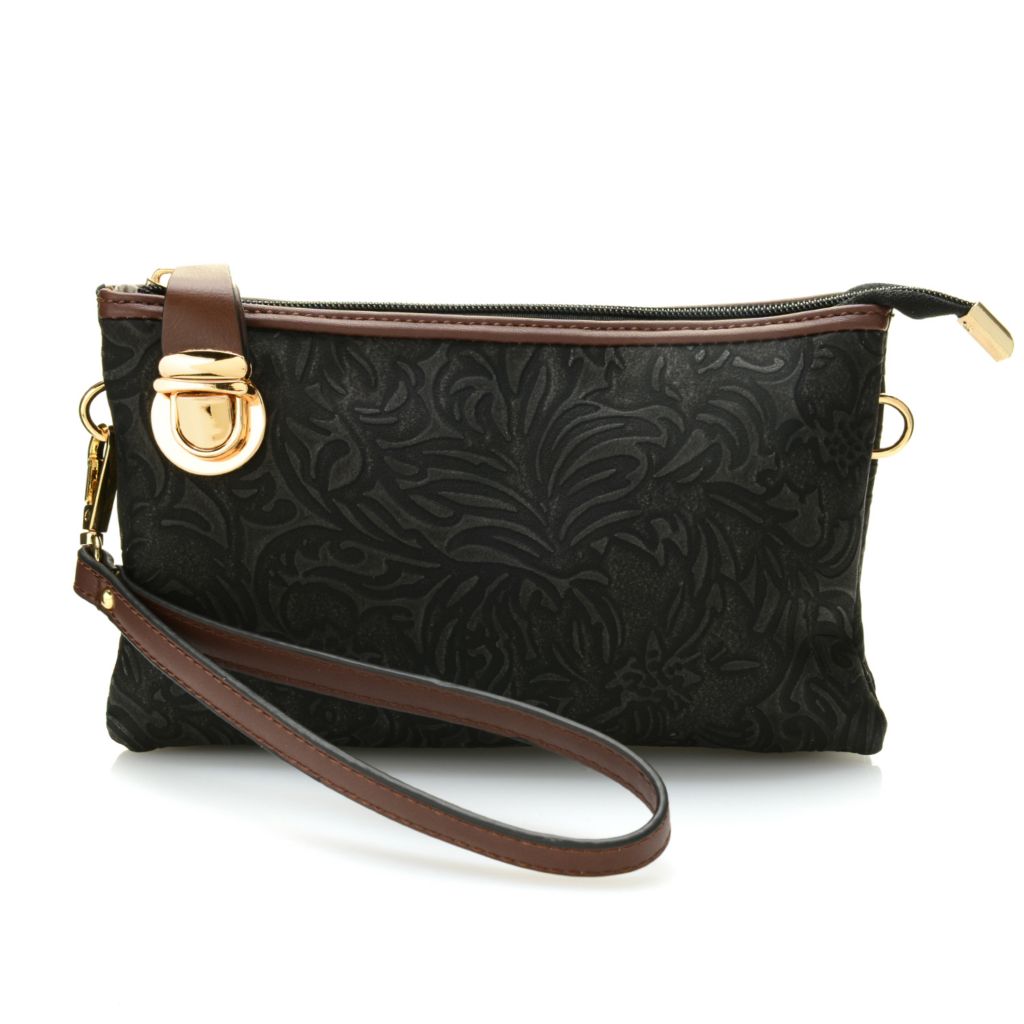 (ShopHQ) Madi Studio by Madi Claire "Soraya" Tool Embossed Floral Zip ...