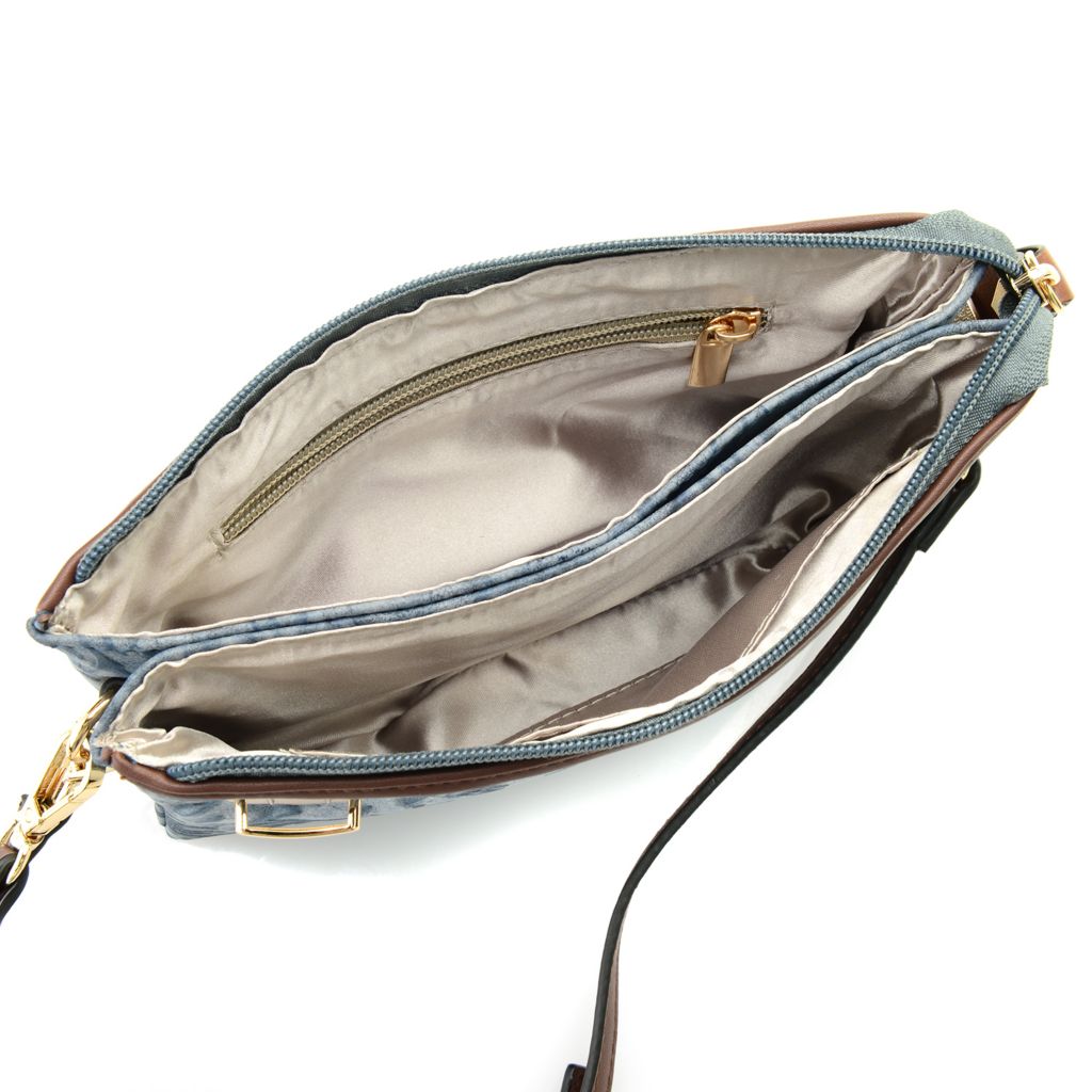 (ShopHQ) Madi Studio by Madi Claire "Soraya" Tool Embossed Floral Zip ...