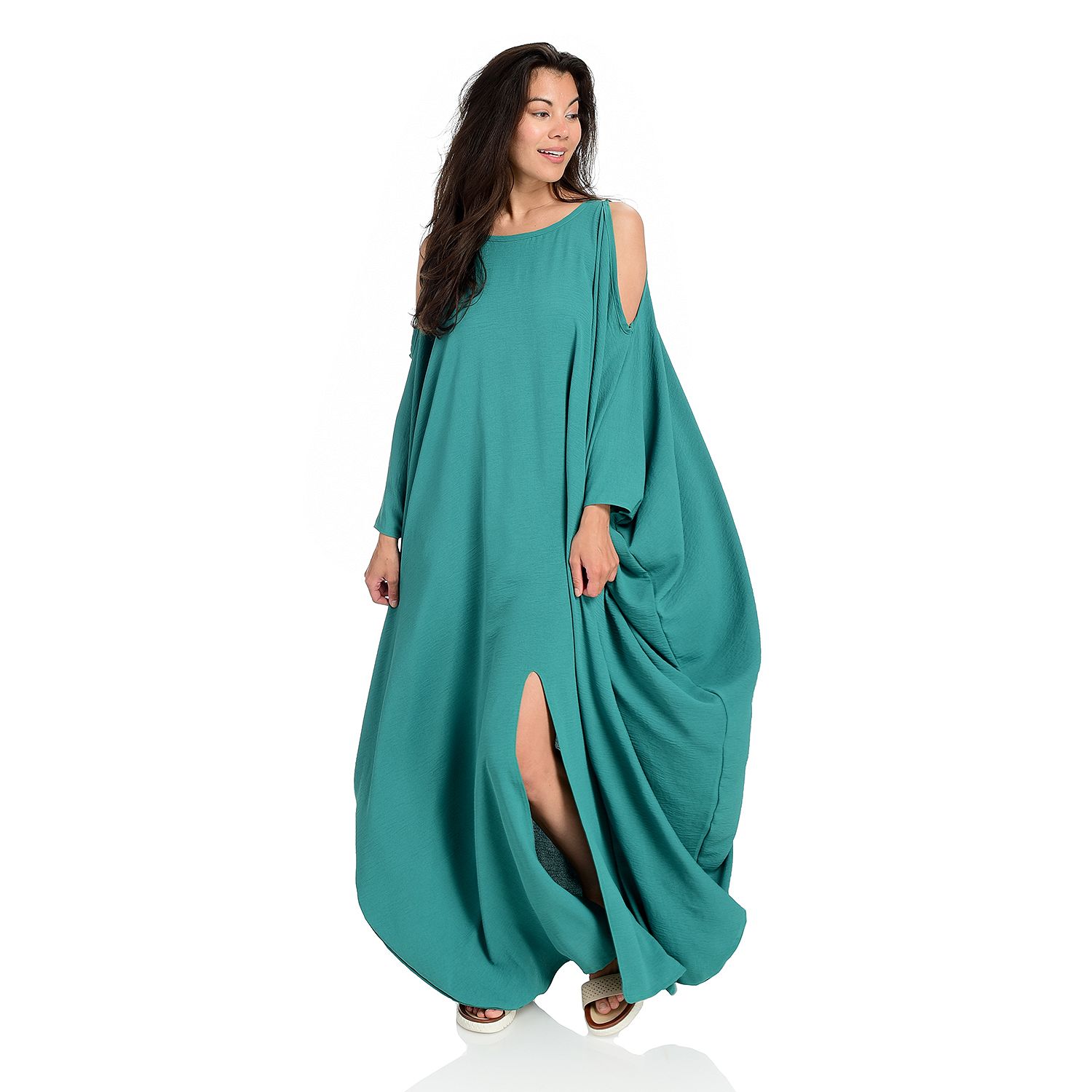 (ShopHQ) hawl Dawls Convertible Cold Shoulder Maxi Dress – TVShoppingQueens