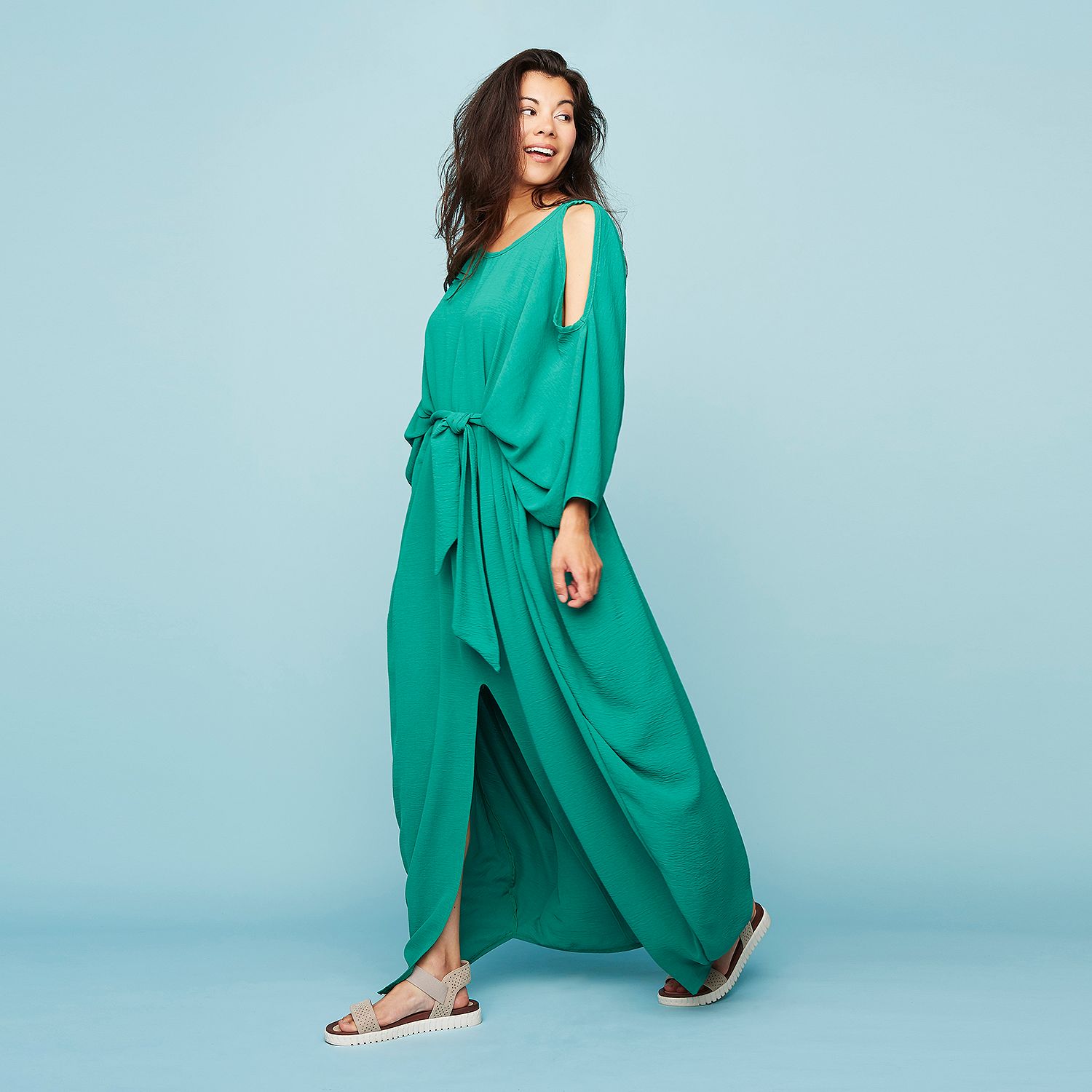 (ShopHQ) hawl Dawls Convertible Cold Shoulder Maxi Dress – TVShoppingQueens