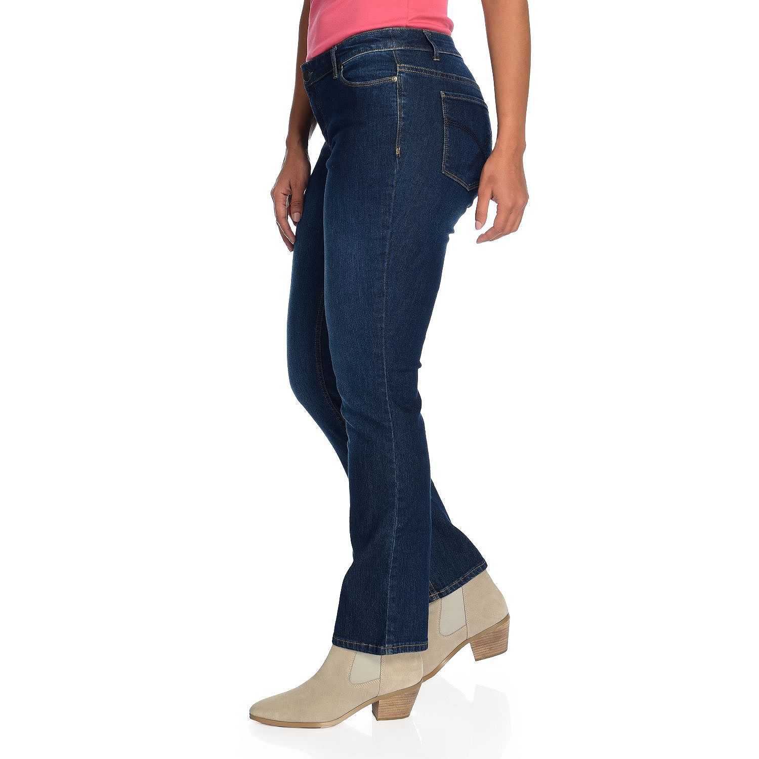 (ShopHQ) C&B Burnout Tee Shirt OR Everyday Straight Leg Relaxed Fit ...