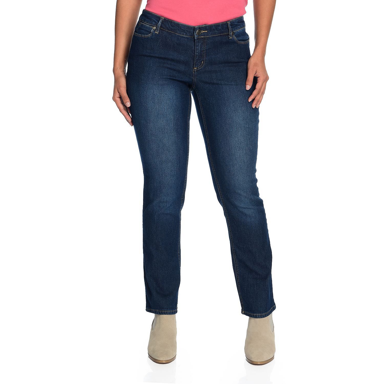 (ShopHQ) C&B Burnout Tee Shirt OR Everyday Straight Leg Relaxed Fit ...