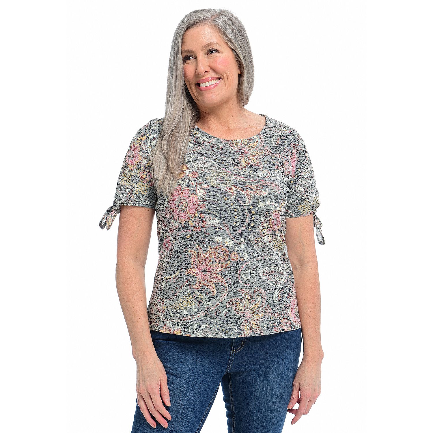 (ShopHQ) C&B Burnout Tee Shirt OR Everyday Straight Leg Relaxed Fit ...