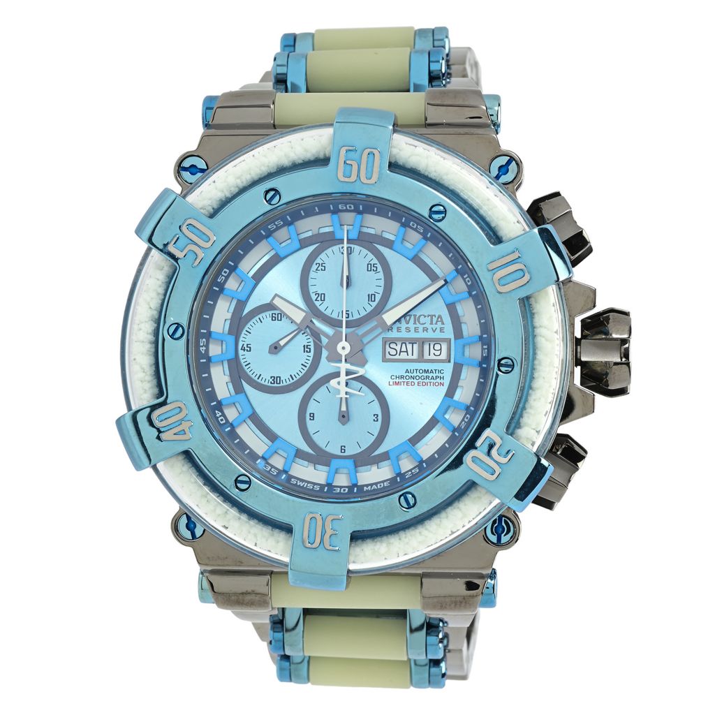 Pre-owned Invicta Reserve Thermoglow Swiss Made Sw500 Auto Chrono Watch ...